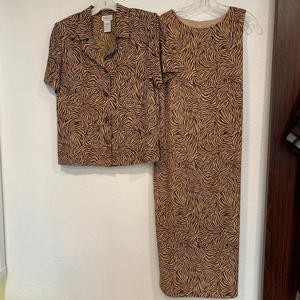 Vintage Koret Maxi Dress And Blazer Set Size 10 - Gem